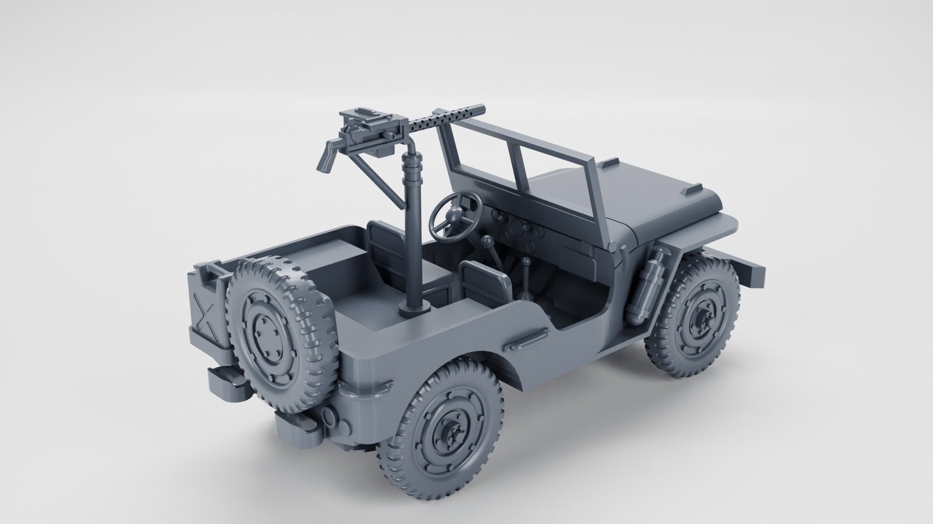 Willys Jeep MB with Cal.30 machine gun and 60mm mortar (US, WW2) by ...