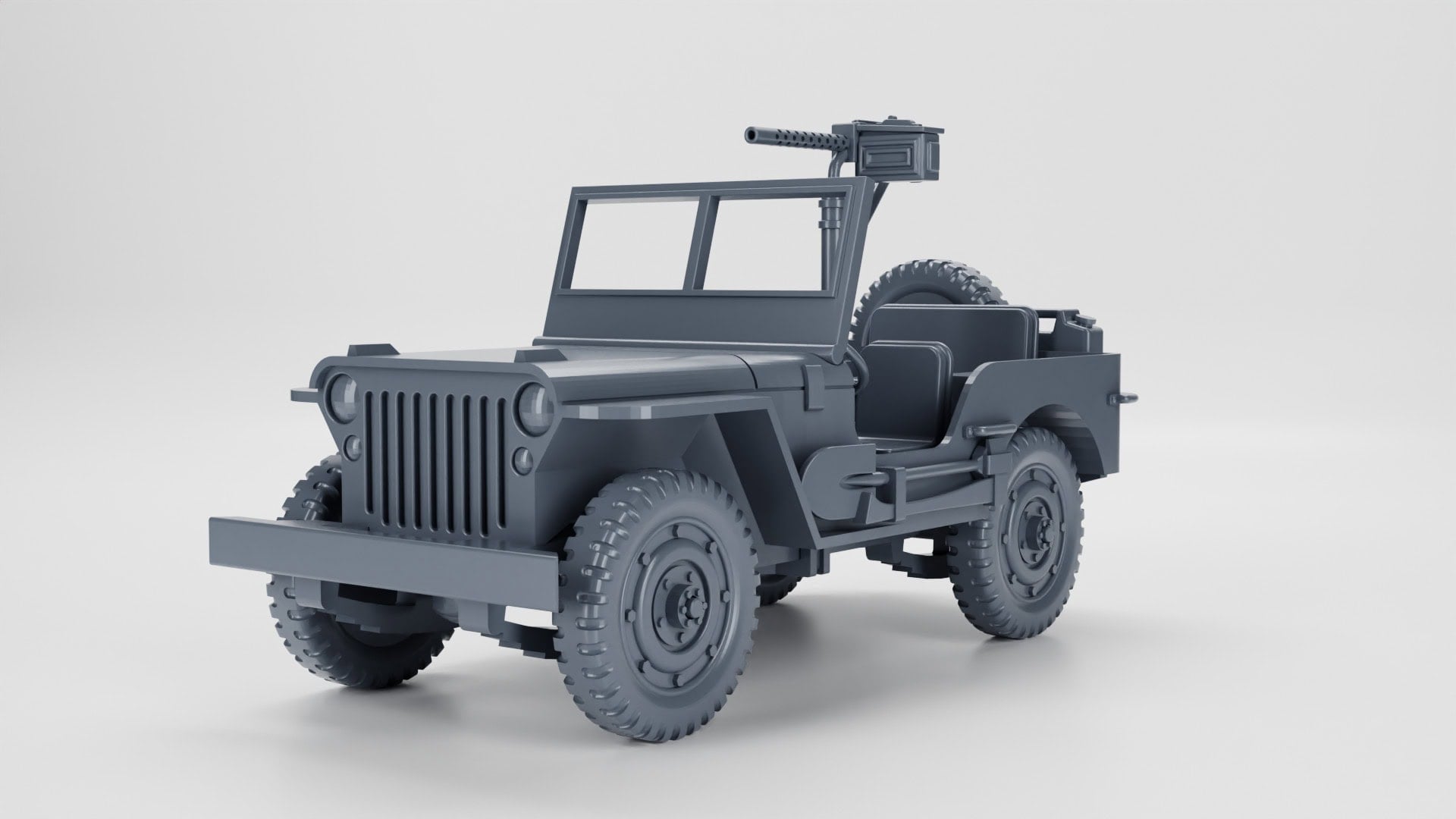 Willys Jeep MB with Cal.30 machine gun and 60mm mortar (US, WW2) by ...