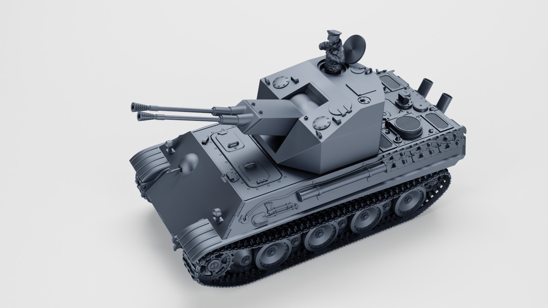 Flakpanzer V "Coelian" + 3 Tankmen (Germany, WW2) by Wargame3D ...