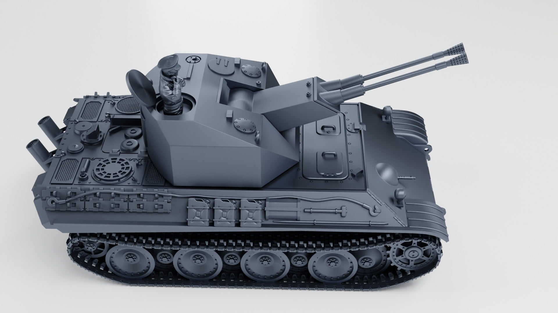 Flakpanzer V "Coelian" + 3 Tankmen (Germany, WW2) by Wargame3D ...