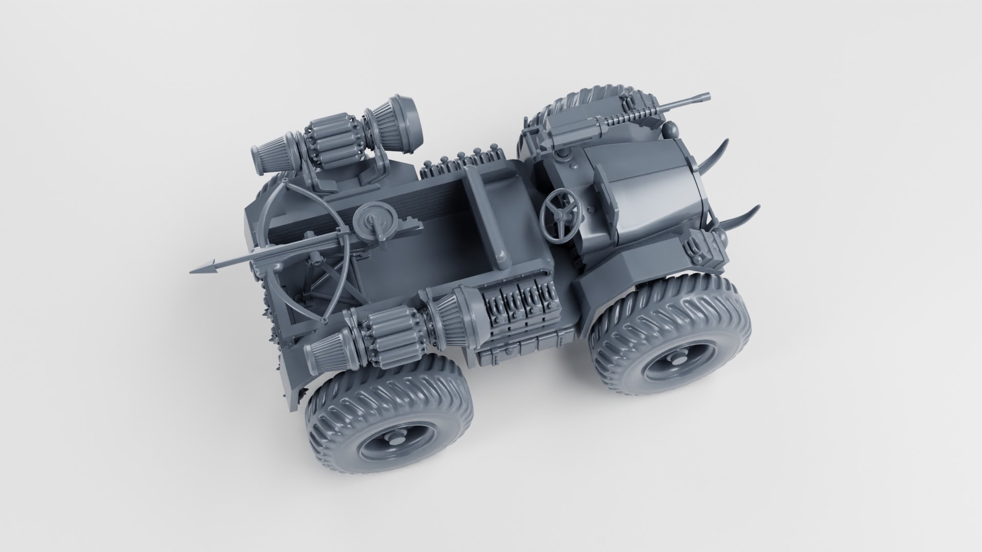 Camionetta Desertica AS-43 (Italy, WW2) converted to CYBERPUNK style by ...
