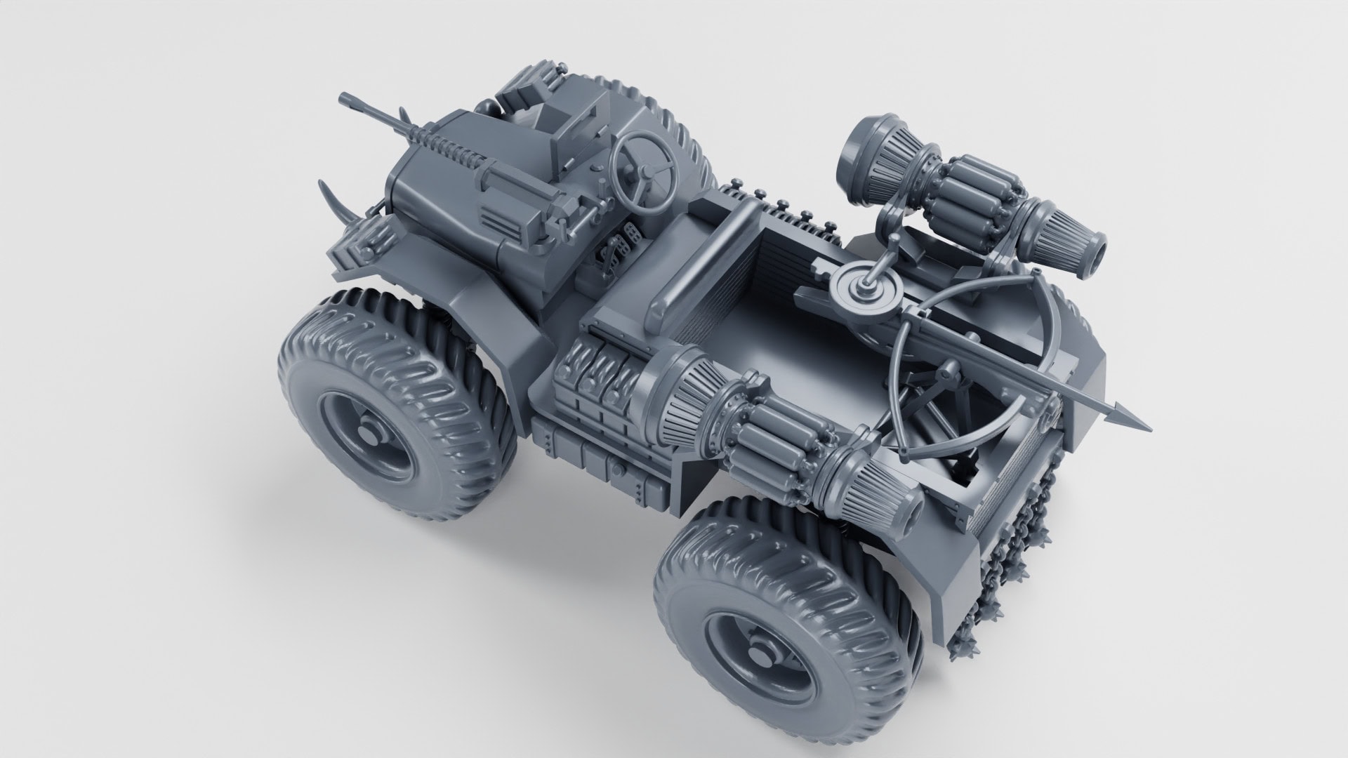 Camionetta Desertica AS-43 (Italy, WW2) converted to CYBERPUNK style by ...