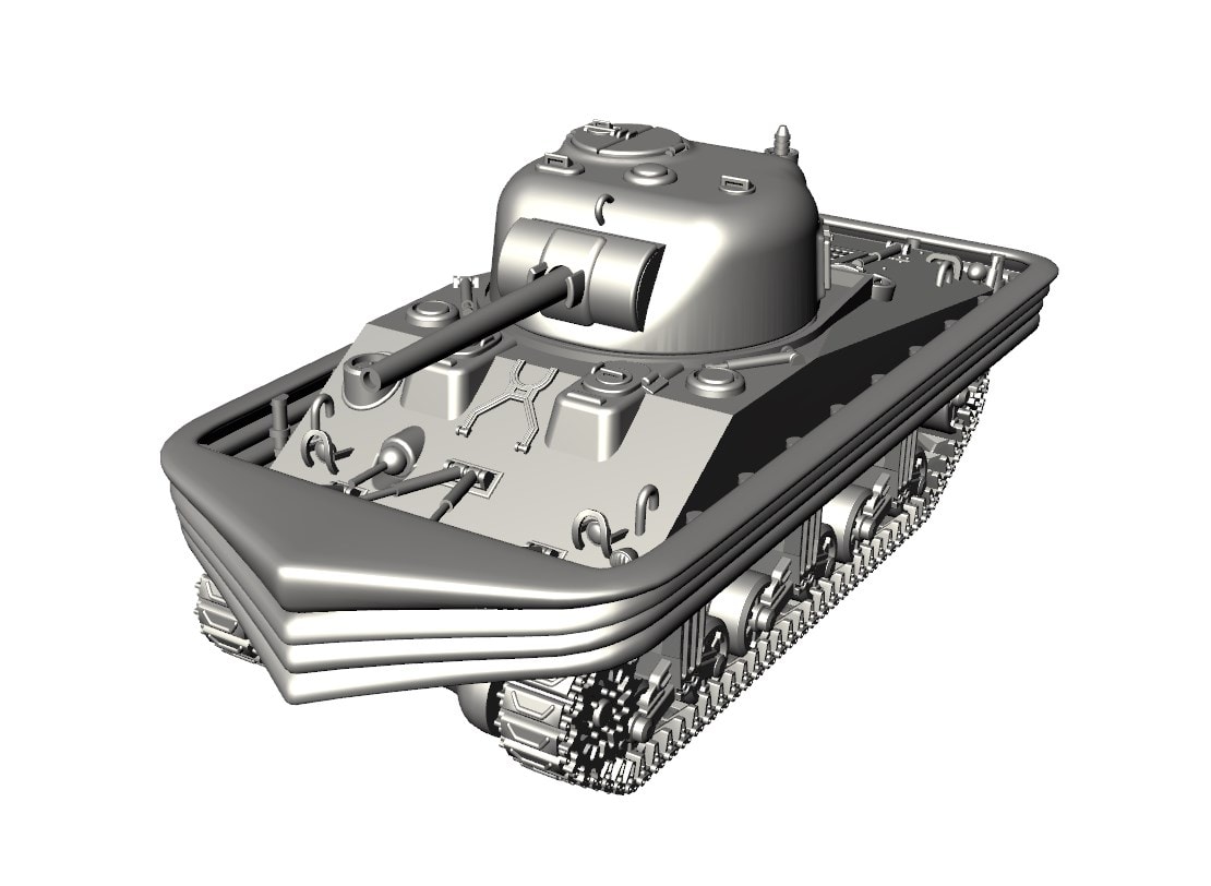 Sherman Duplex Drive (Donald Duck) (UK, WW2, D-Day) by Wargame3D ...