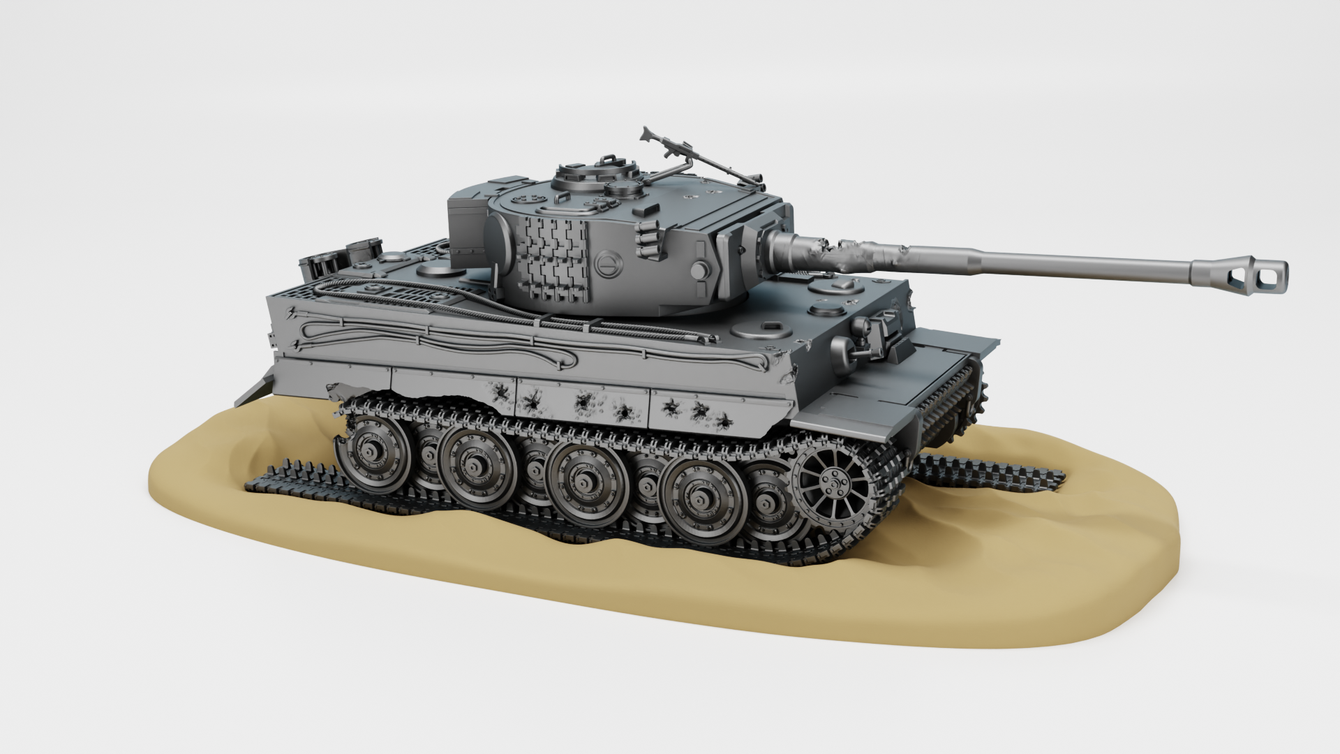 Tiger I Ausf.E (Sd.kfz.181) - destroyed (Germany, WW2) by Wargame3D ...