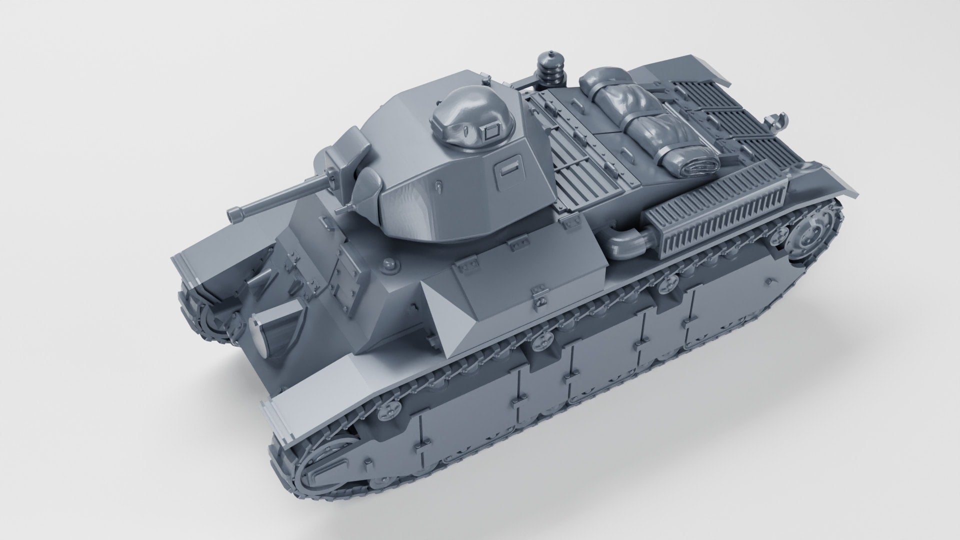 Renault D2 model 1938 with APX-4 turret (France, WW2) by Wargame3D ...