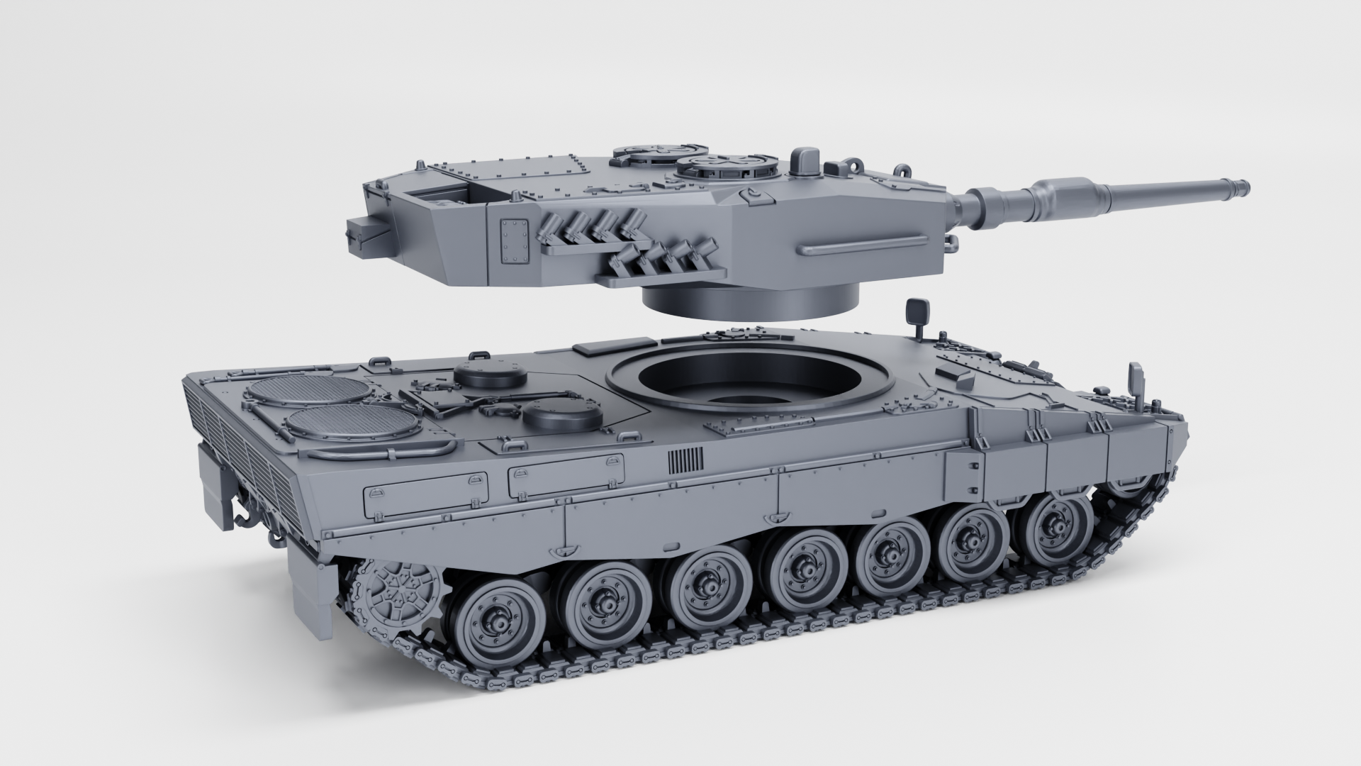 Leopard 2A1 (Germany, Cold war) (scale 1:56 and 1:100) by Wargame3D ...