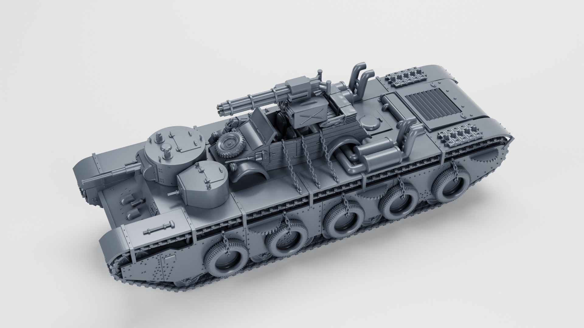 Heavy Tank T35 + Kubelwagen car (USSR+Germany, WW2) converted to ...