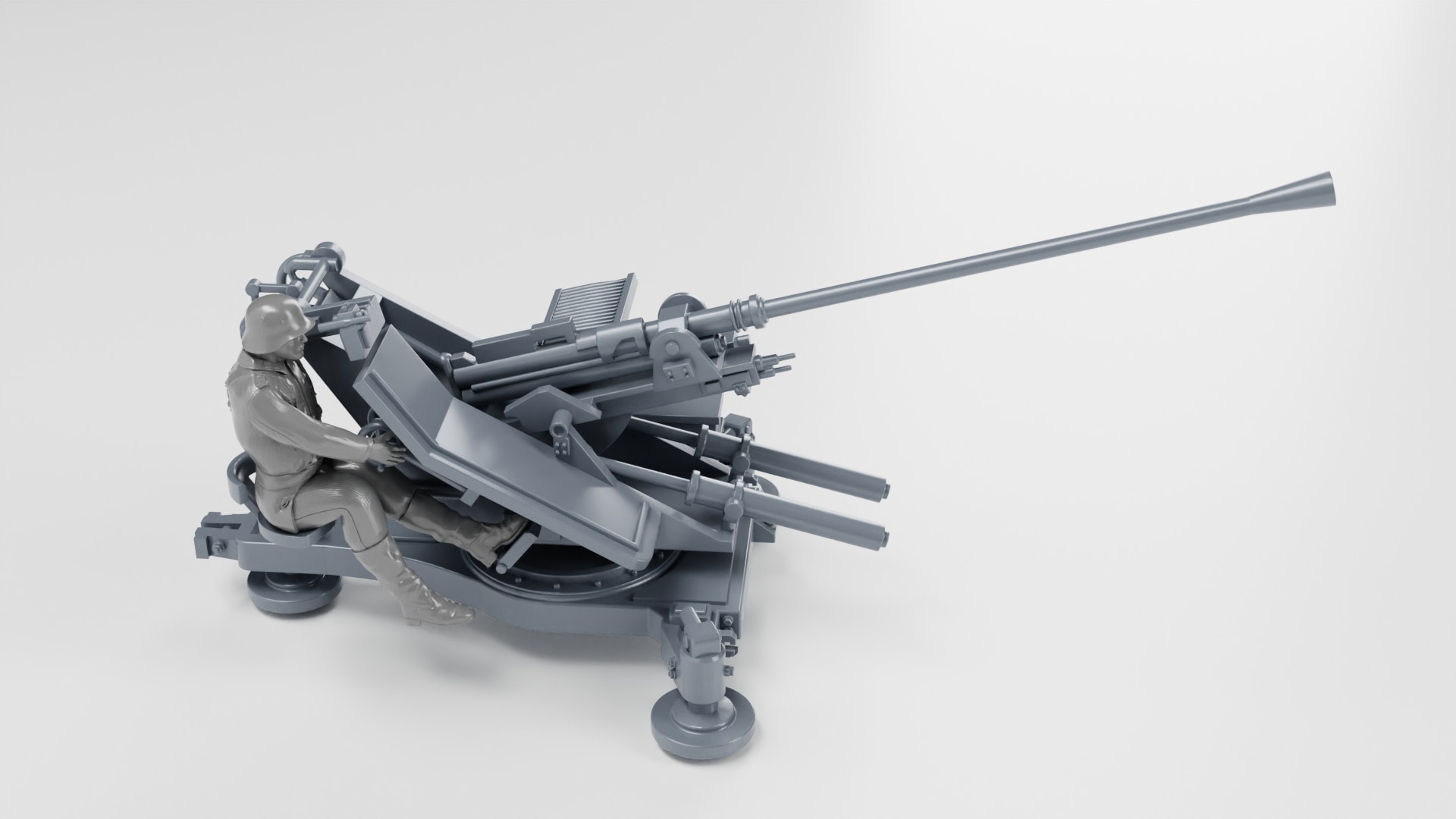 Anti-aircraft gun 37mm Flak 36 + Gun operator (Germany, WW2) by ...