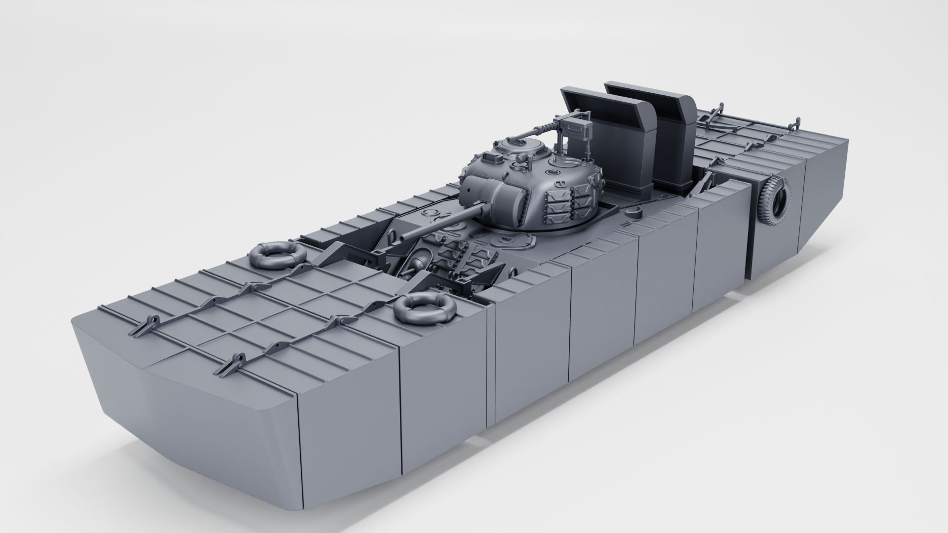 Sherman M4 with the T6 Flotation device (US, WW2) by Wargame3D ...