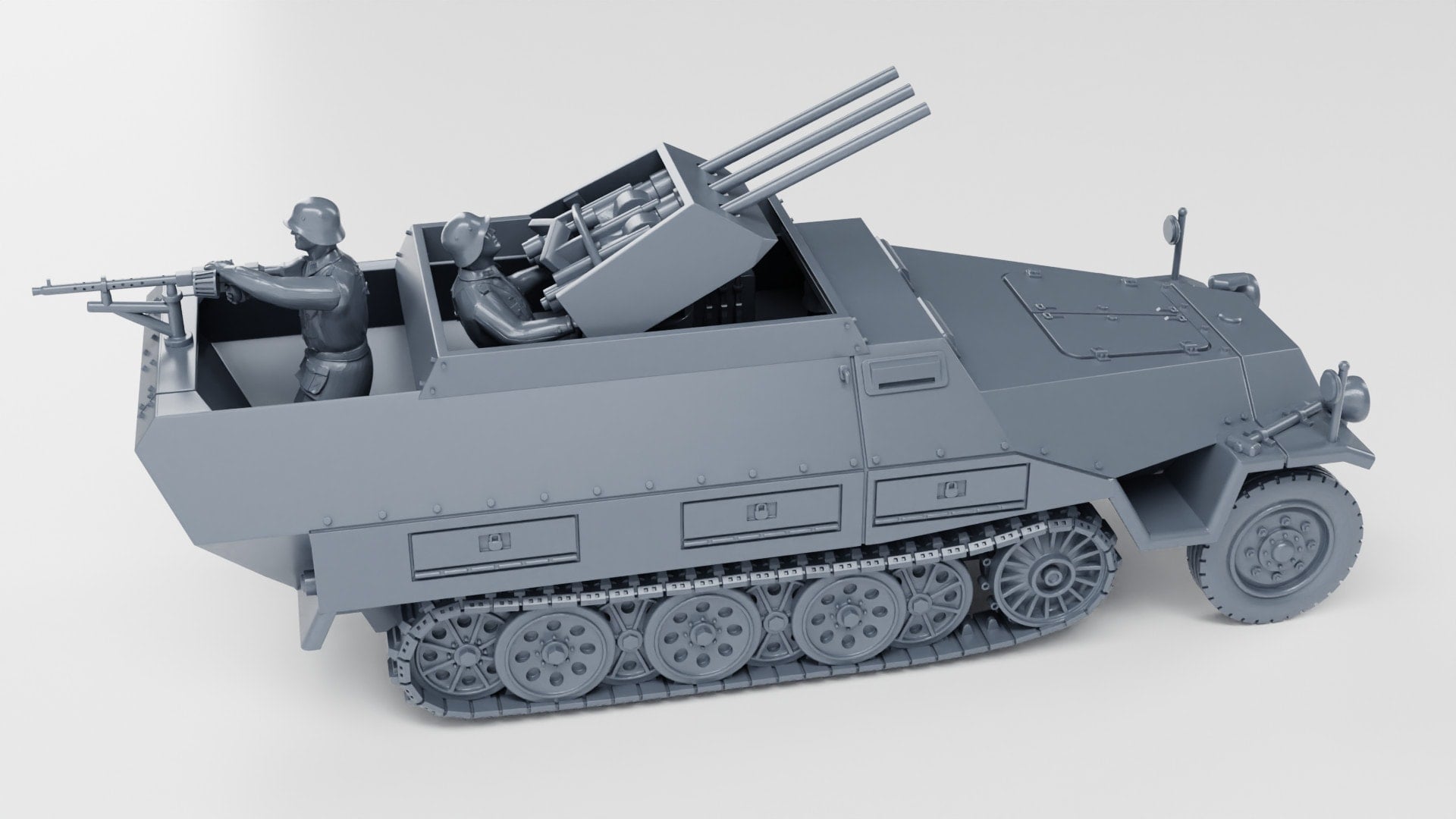 Half-track Sd.Kfz.251/21 Ausf.D Fliegerabwehr Schutzenpanzerwagen ...