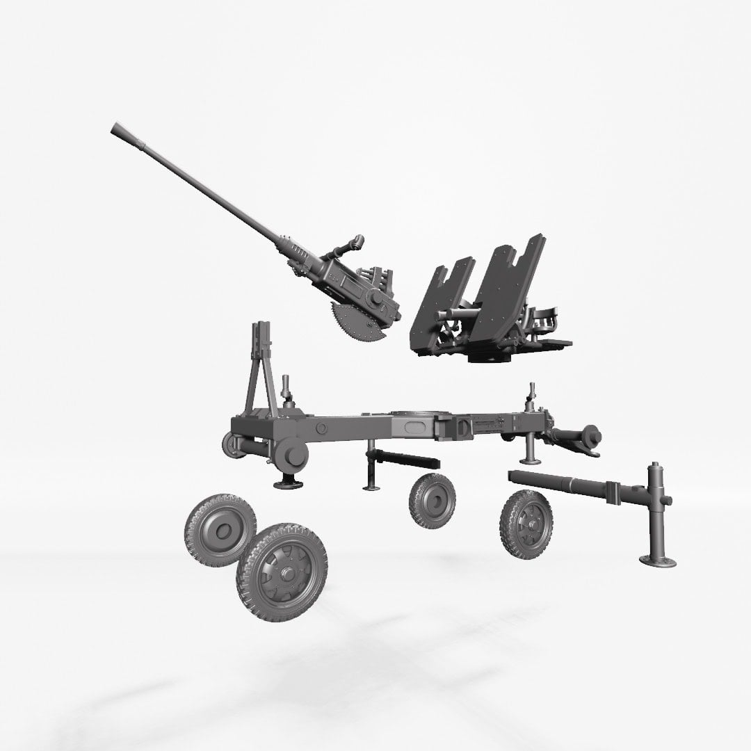 Bofors 40mm anti-aircraft gun - Wz.36 (Sweden, Poland, WW2) by ...