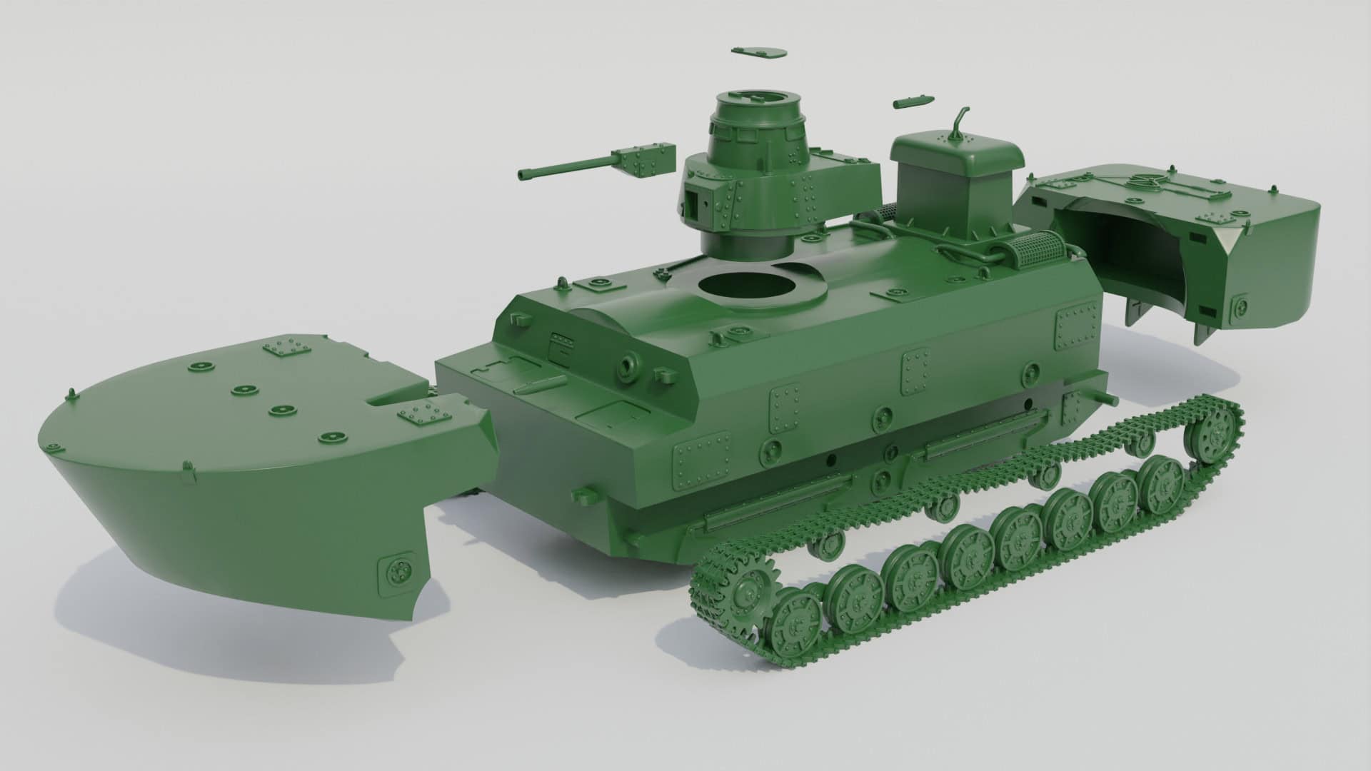 Type 3 Ka-Chi Amphibious Medium Tank +2 Tankmen (Japan, WW2) by ...