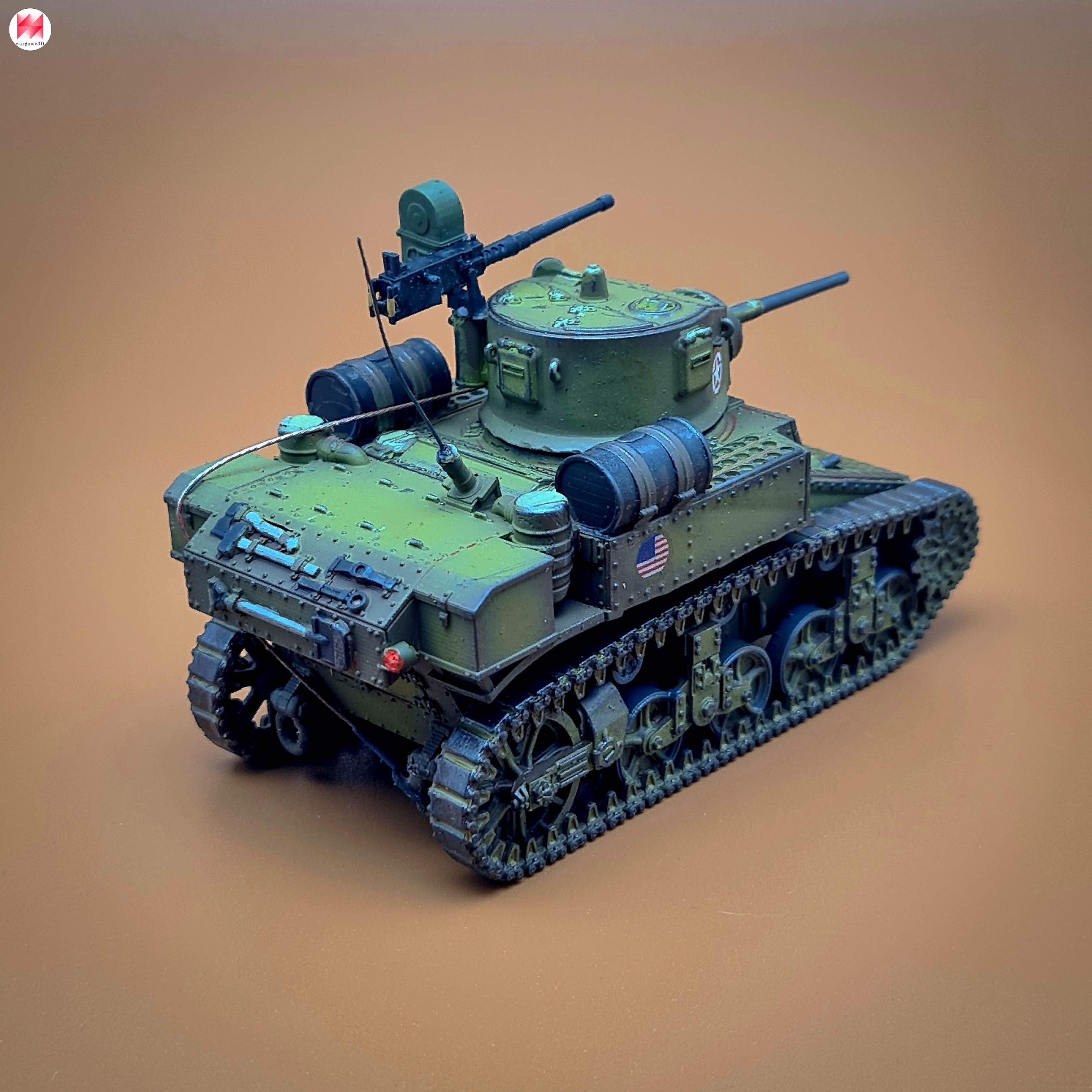 M3A1 Stuart with hull-mounted flamethrower (US, WW2) by Wargame3D ...