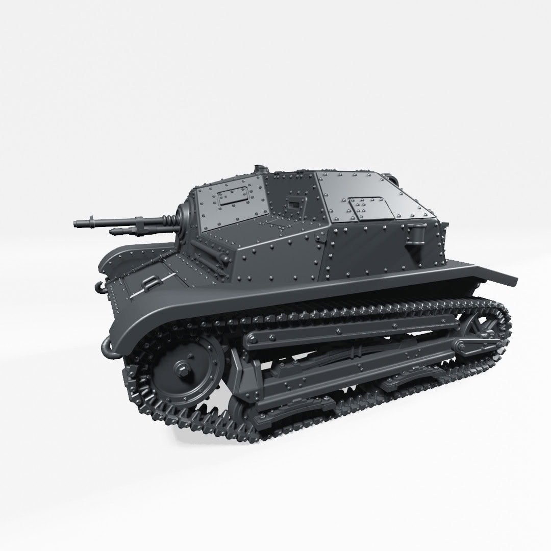 Tankette TKS with 2 optional machine guns (Poland, WW2) by Wargame3D ...
