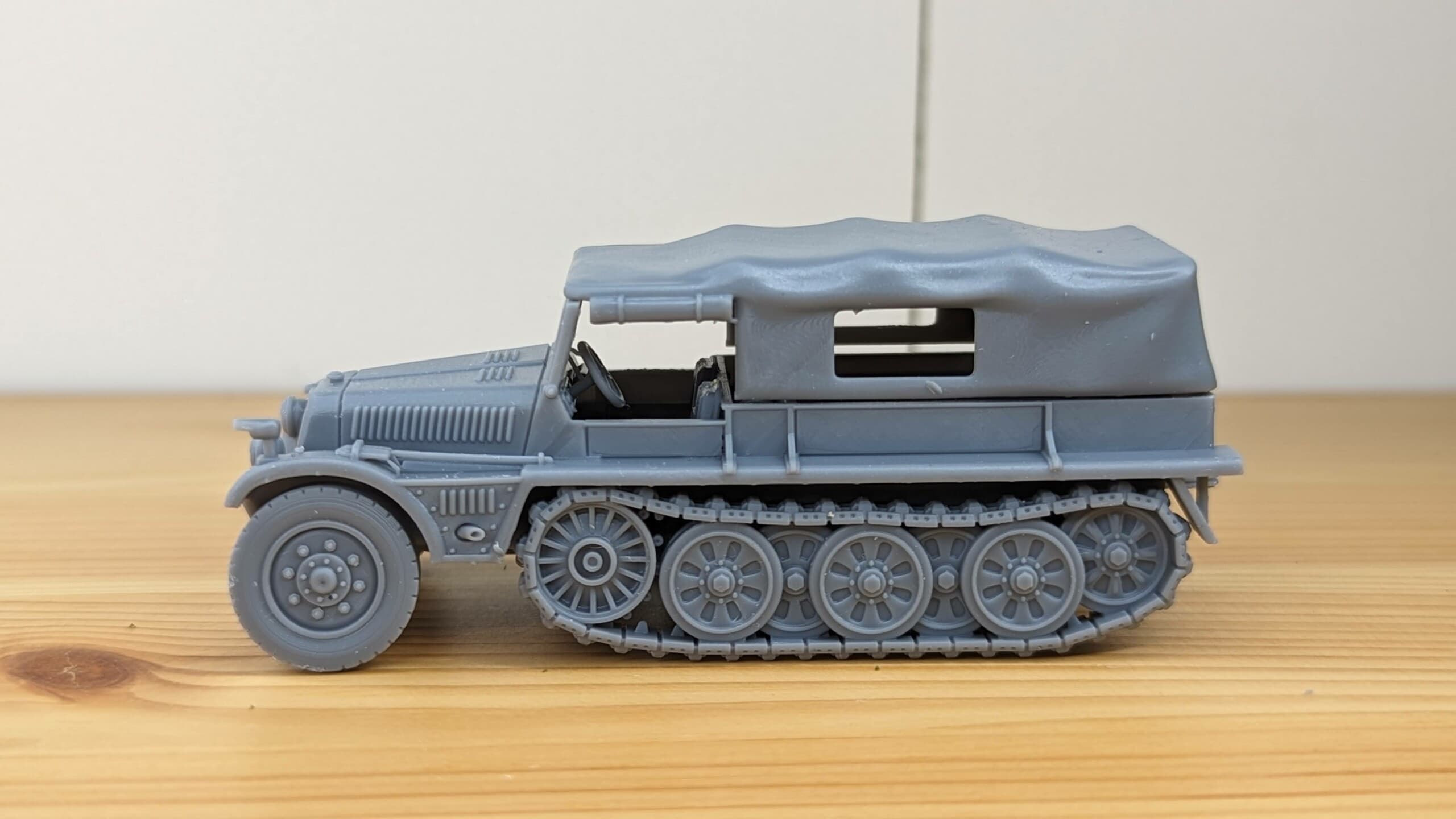 Half-track Sd.Kfz.10/2 Demag with 21cm Nebelwerfer + Crewmen (Germany ...