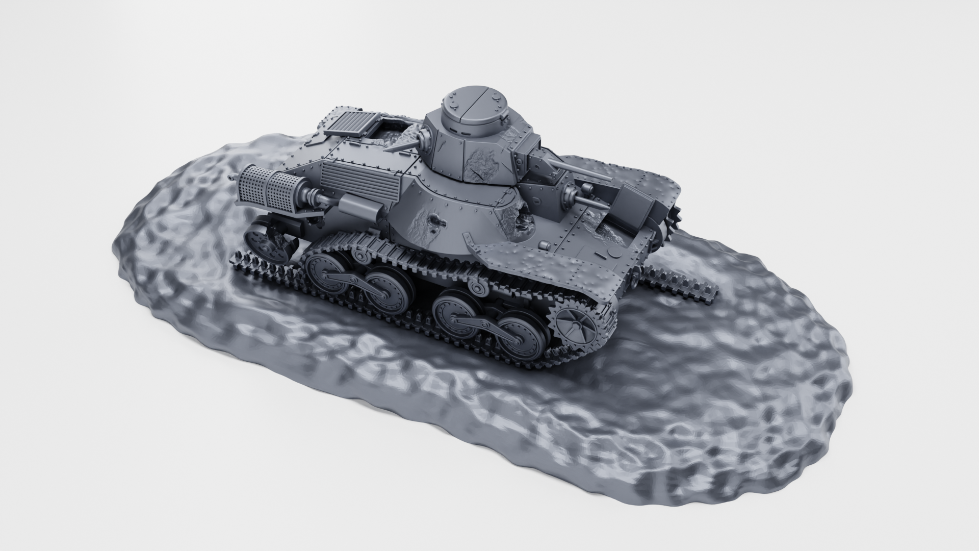 Wrecked Tank Type 95 Ha-Go (Japan, Okinawa, WW2) by Wargame3D - Wargaming3D