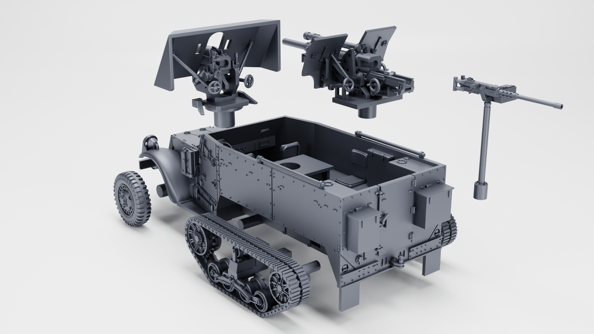 T30 75mm HMC & T19 HMC Half-tracks (US, WW2) by Wargame3D - Wargaming3D