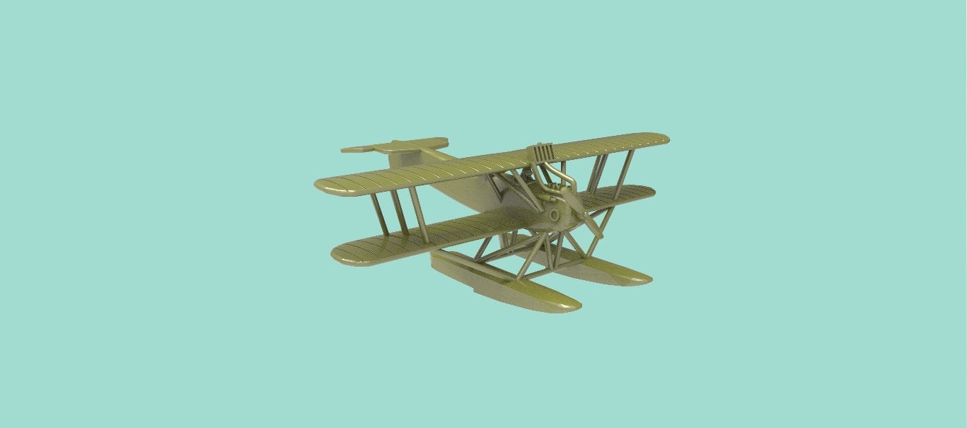 SEAPLANE Hansa-Brandenburg W12 (WW1, Germany) by Wargame3D - Wargaming3D