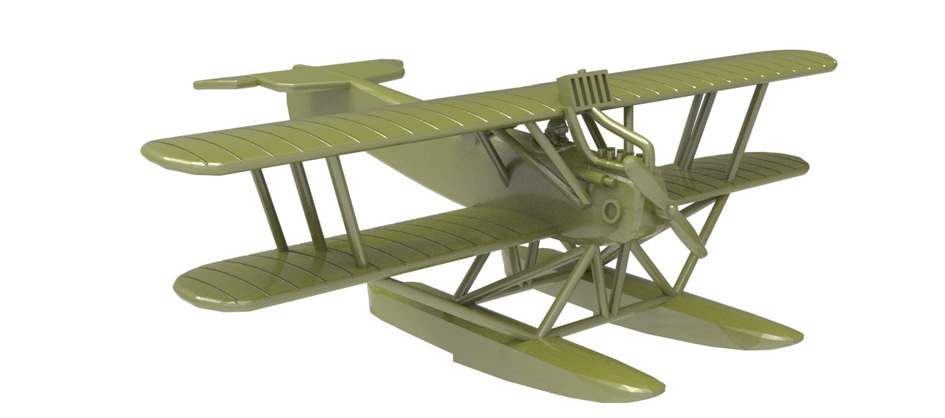 SEAPLANE Hansa-Brandenburg W12 (WW1, Germany) by Wargame3D - Wargaming3D