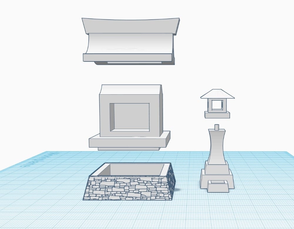 28mm Japanese Hokora Shrine and Stone Lantern by kiwicolourstudio ...