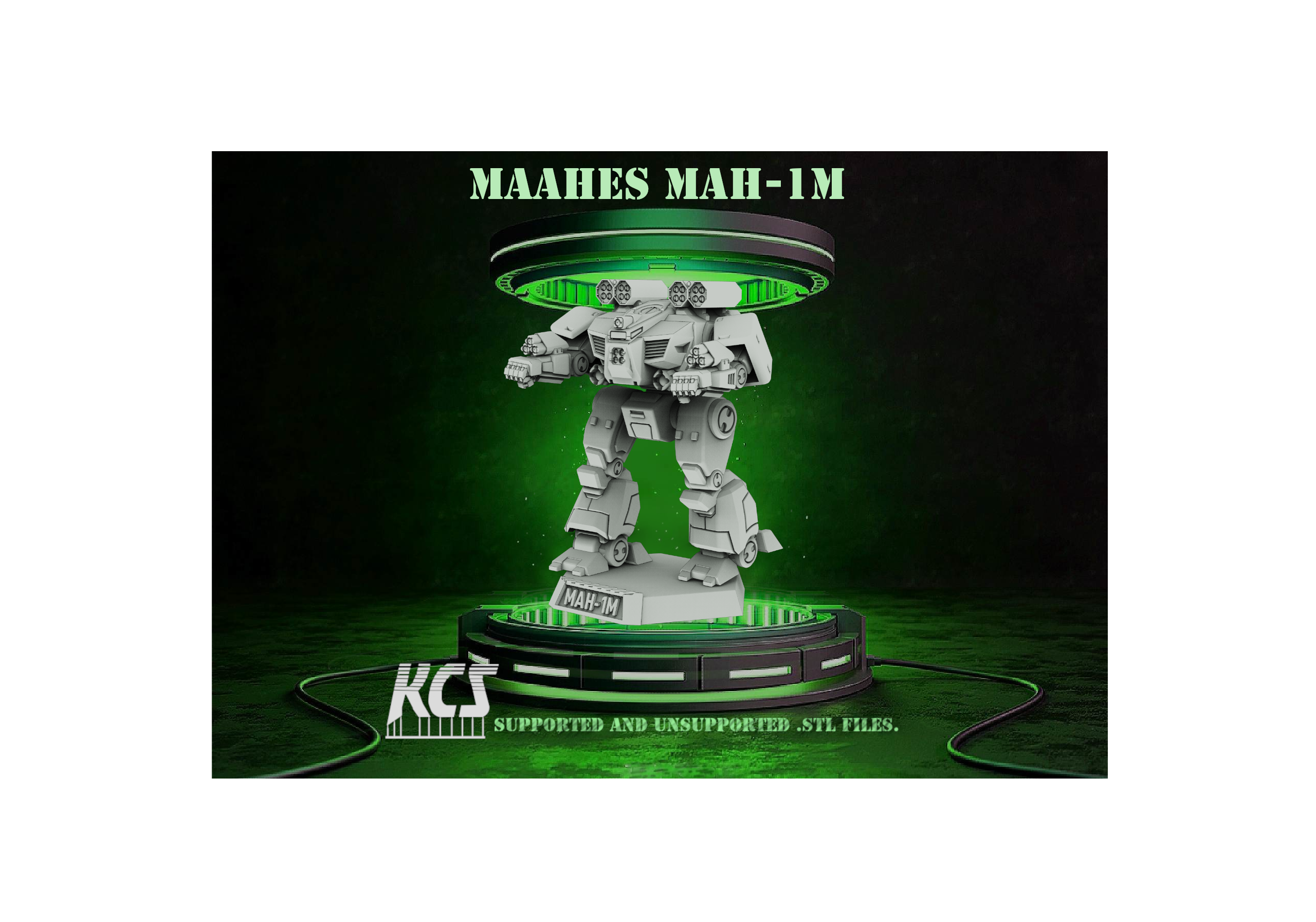 Battletechnology Maahes MAH-1M Mech by kiwicolourstudio - MiniHoarder