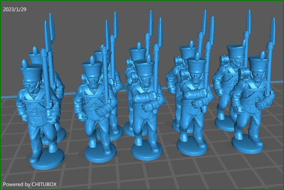 28mm Brunswick Line/light btg 1809-15 covered shako by MCminiatures ...