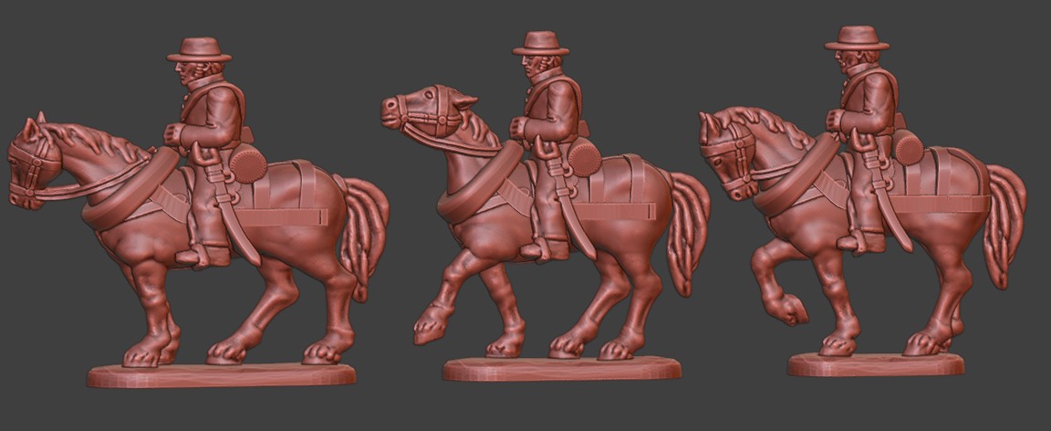 15mm ACW Artillery Limber static horses mounted by MCminiatures ...