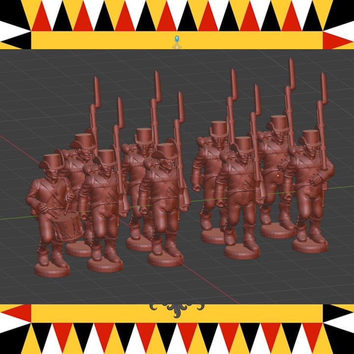 28mm Napoleonic Austrian Landwehr with uniform rock and corsehut by ...