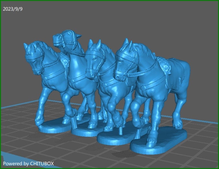 28mm P1 Piedmontese Horses 1848-66 (walking) by MCminiatures - Wargaming3D