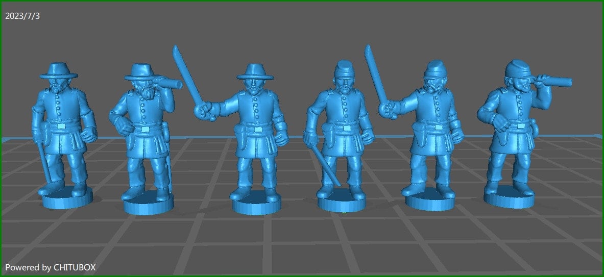 15mm ACW Artillery / Staff Officers by MCminiatures - Wargaming3D