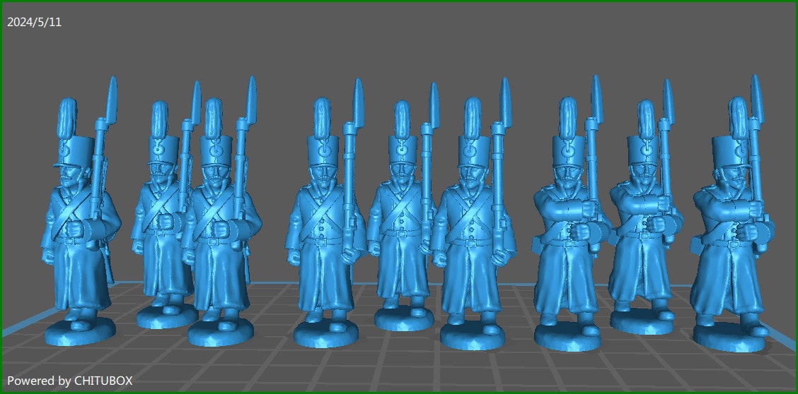 28mm Napoleonic Russian 1805-07 Grenadiers btg with greatcoat by ...