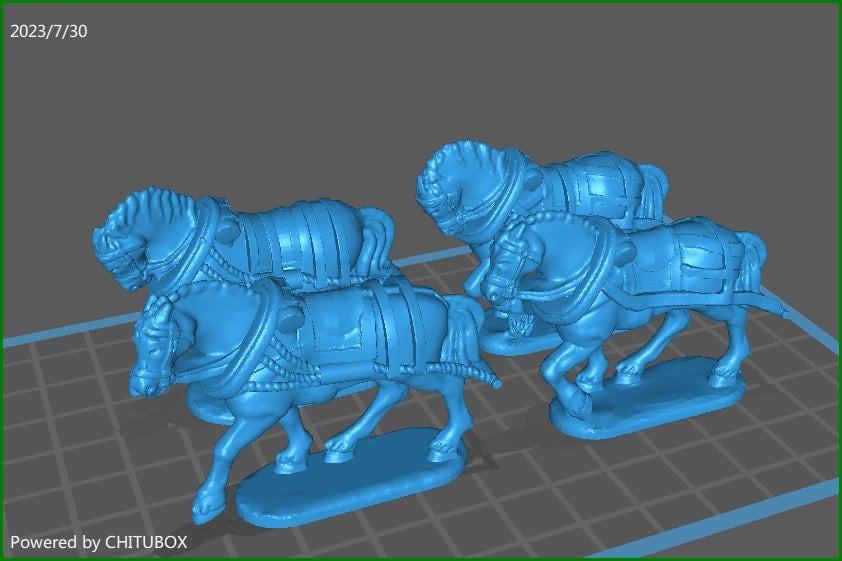 28mm Napleonic Austrian train horses by MCminiatures - Wargaming3D