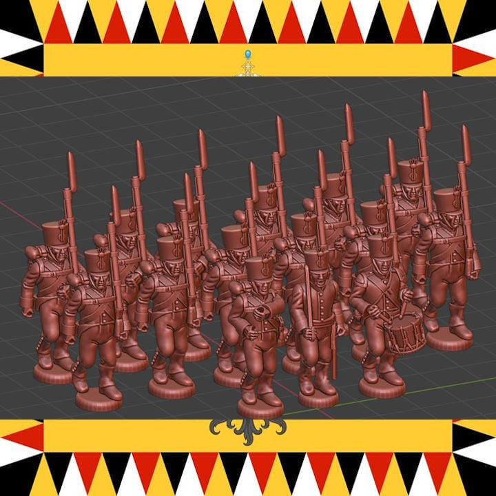 28mm Napoleonic Austrian German Line btg 1809-15 by MCminiatures ...