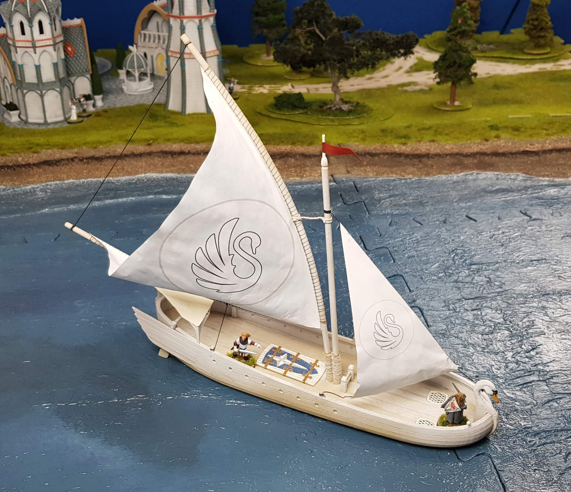 28mm Elven Swan Ship by Ash and Stone - MiniHoarder