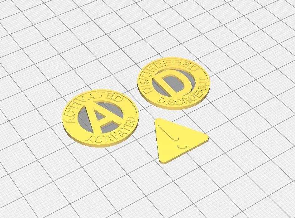 Activated and Disordered Tokens by Ash and Stone - Wargaming3D