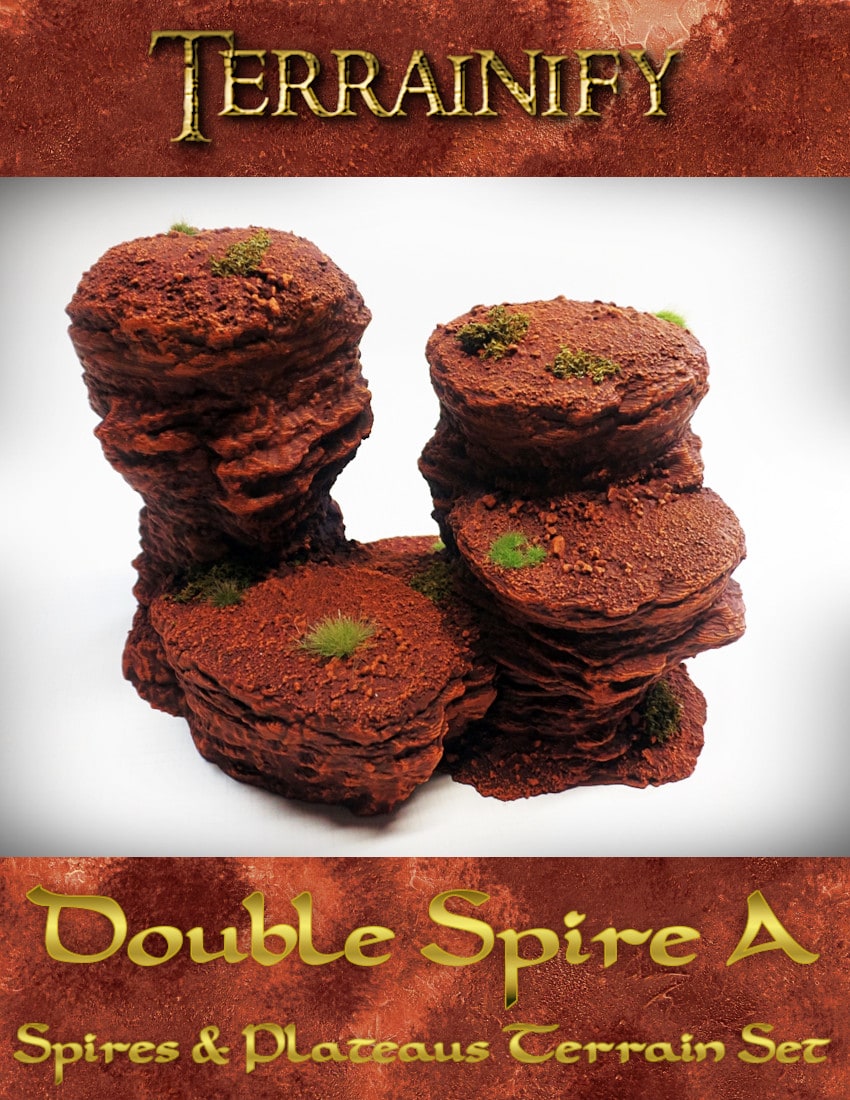 Spires and Plateaus: Double Spire A by Terrainify - MiniHoarder