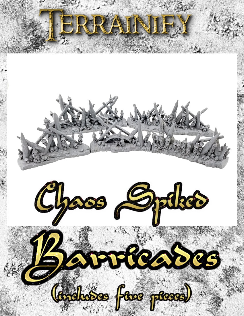 Chaos Spiked Barricades by Terrainify - MiniHoarder