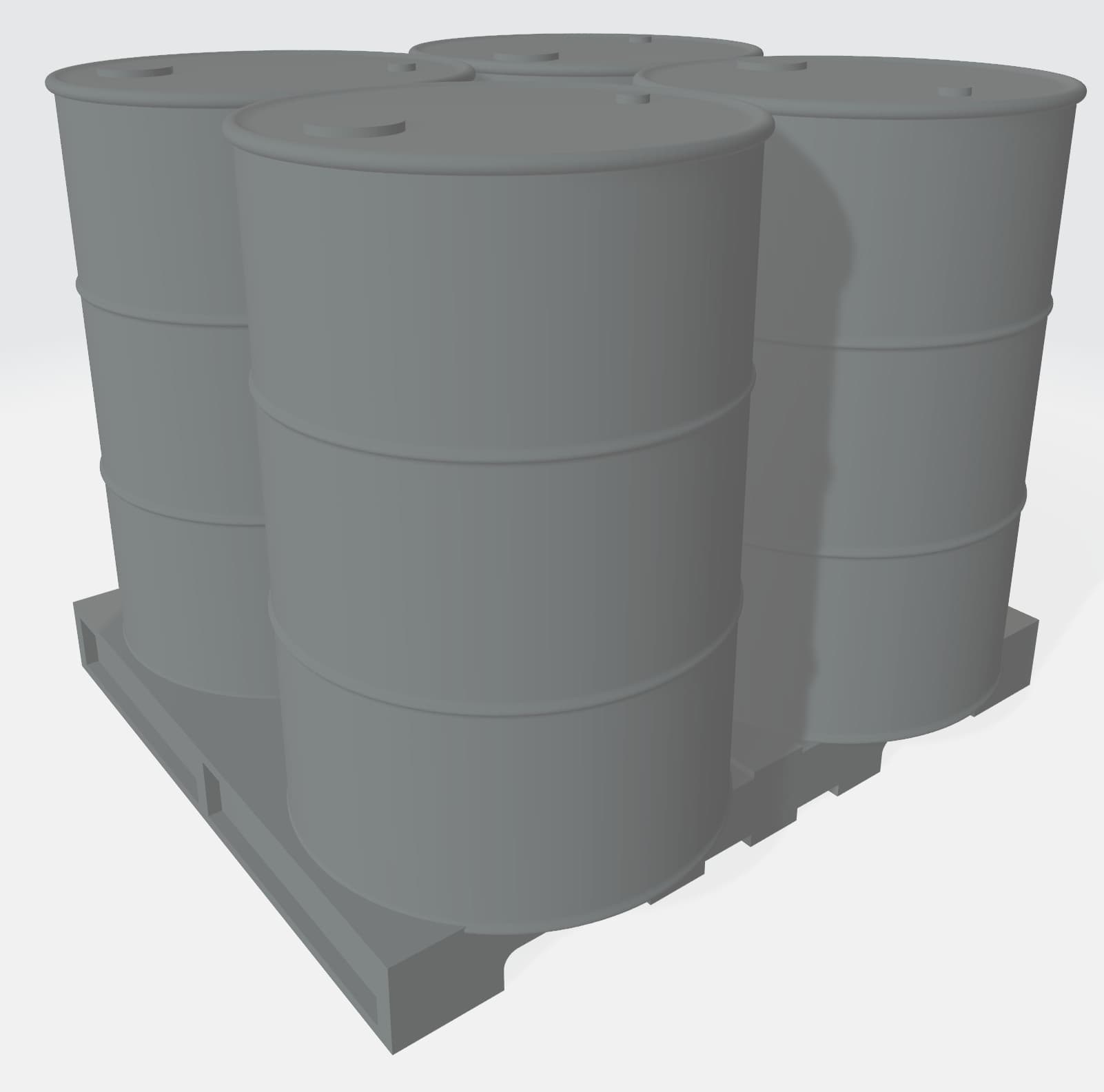Fuel drum pallet by UbiqueModels - Wargaming3D