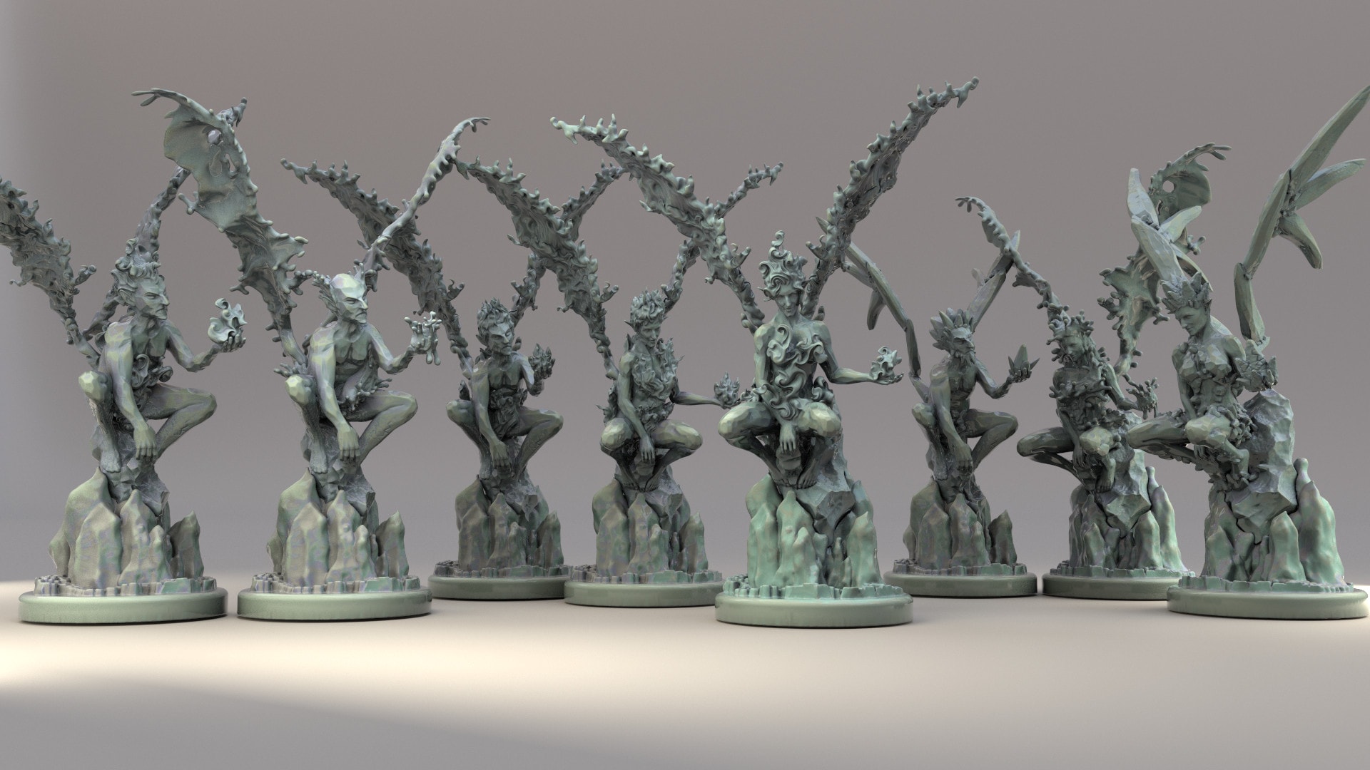 Elemental Mephits by HarsBeeldt - MiniHoarder