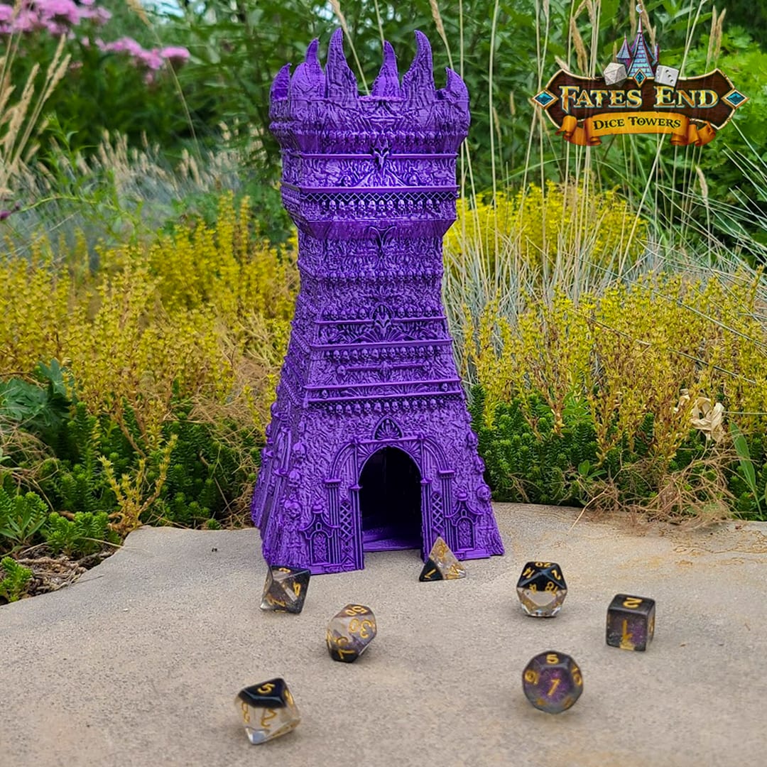 Necromancer Dice Tower - SUPPORT FREE! by FatesEnd - MiniHoarder