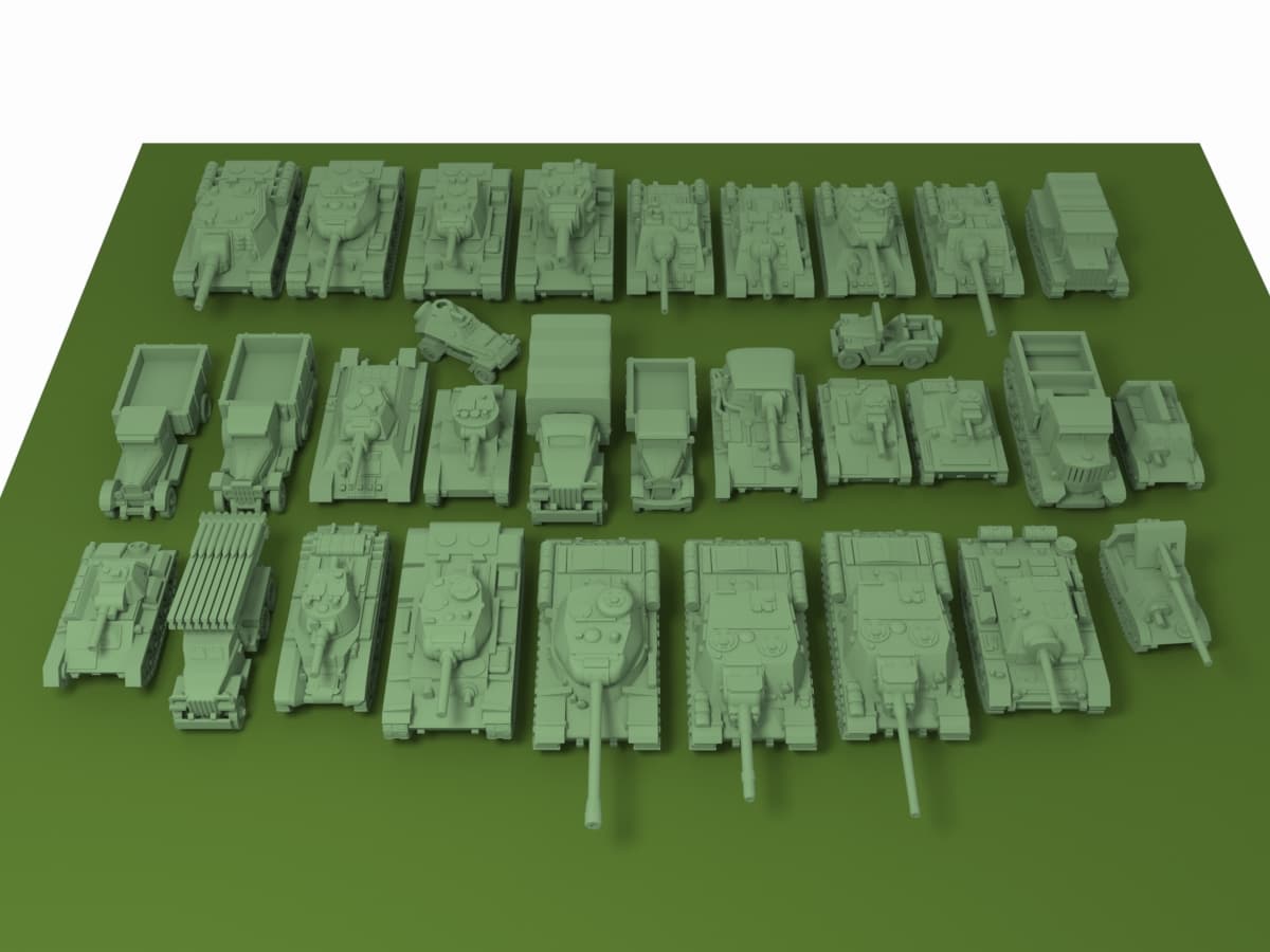6MM SCALE WW2 SOVIET TANKS VEHICLES by Forpost D6 - Wargaming3D