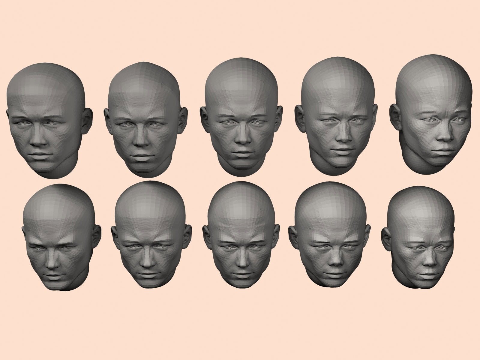 28MM WW2 CHINESE HEADS by Forpost D6 - Wargaming3D
