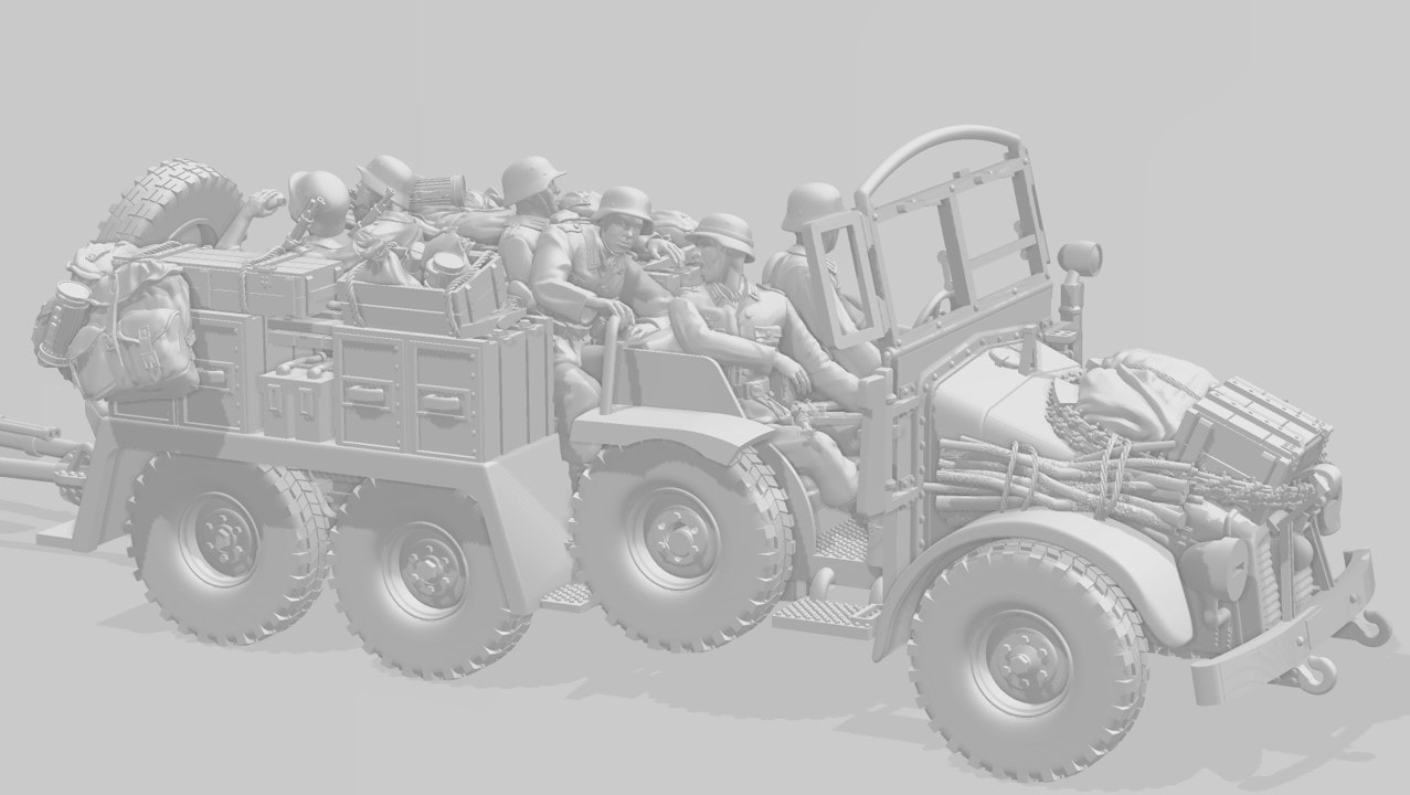 Krupp Protze Prime Mover Accessory Set by Tank Nerd Creations - Wargaming3D