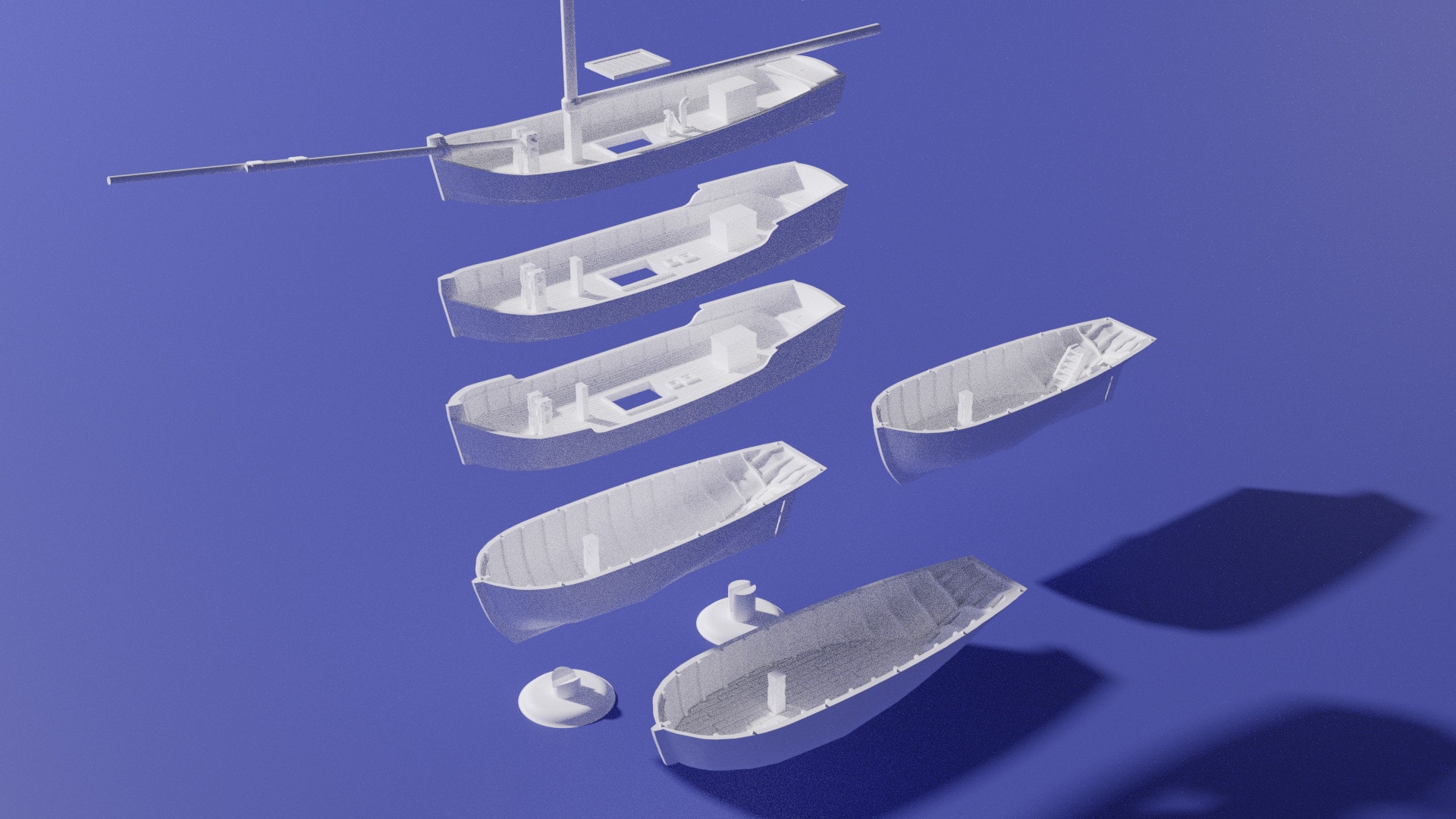 Wooden Sailing Ship (Alabaster) 28mm, Highly Detailed, Customizable ...